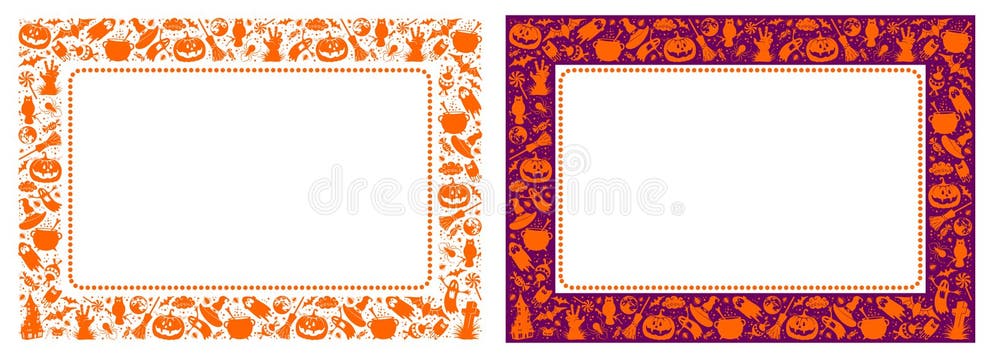 Halloween Rectangle Frame stock vector. Illustration of party - 257278132