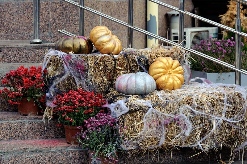 Halloween Decorations in Kyiv Ukraine Stock Photo - Image of fresh ...