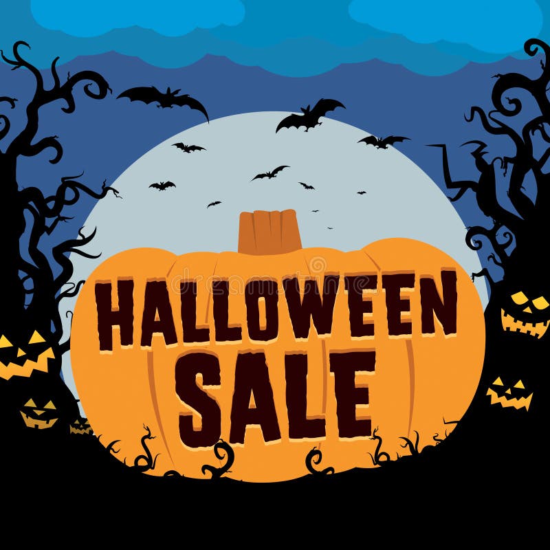 Halloween Sale stock vector. Illustration of season, jack - 21599574