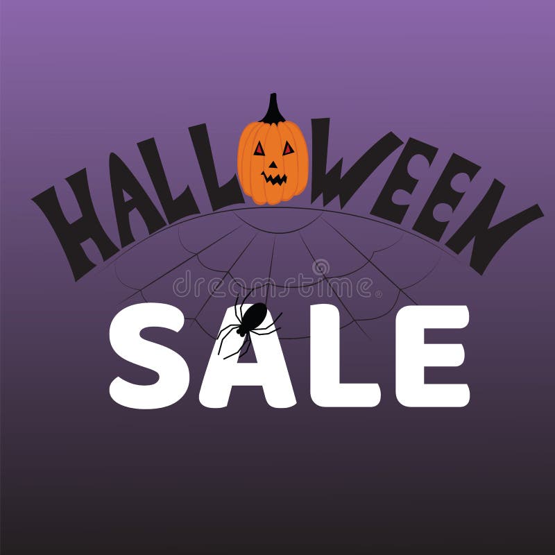 Halloween Sale Banner. Vector Illustration. Stock Vector - Illustration ...