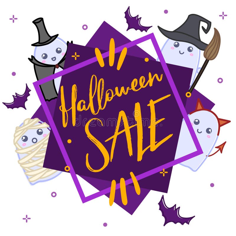 Halloween sale stock vector. Illustration of childish - 102324390
