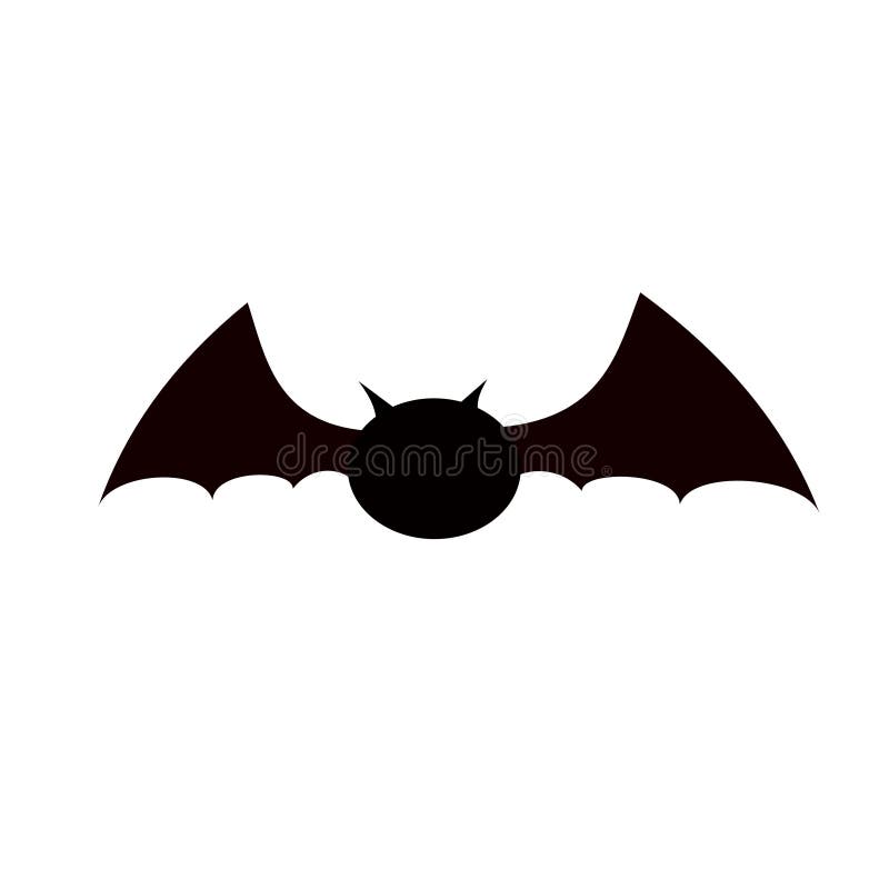 Halloween Scary Black Bat Vector Shadow Stock Vector - Illustration of ...