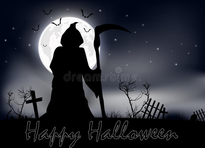 Halloween scary night stock vector. Illustration of halloween - 60552359