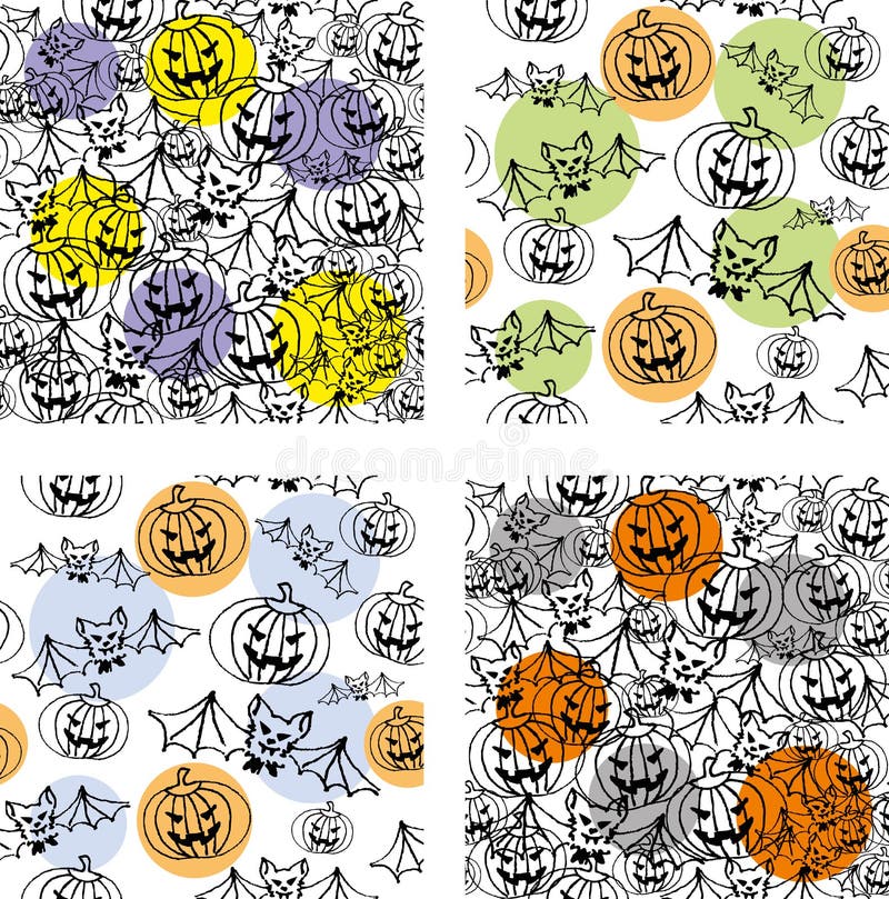 Halloween seamless pattern stock vector. Illustration of design - 28971695