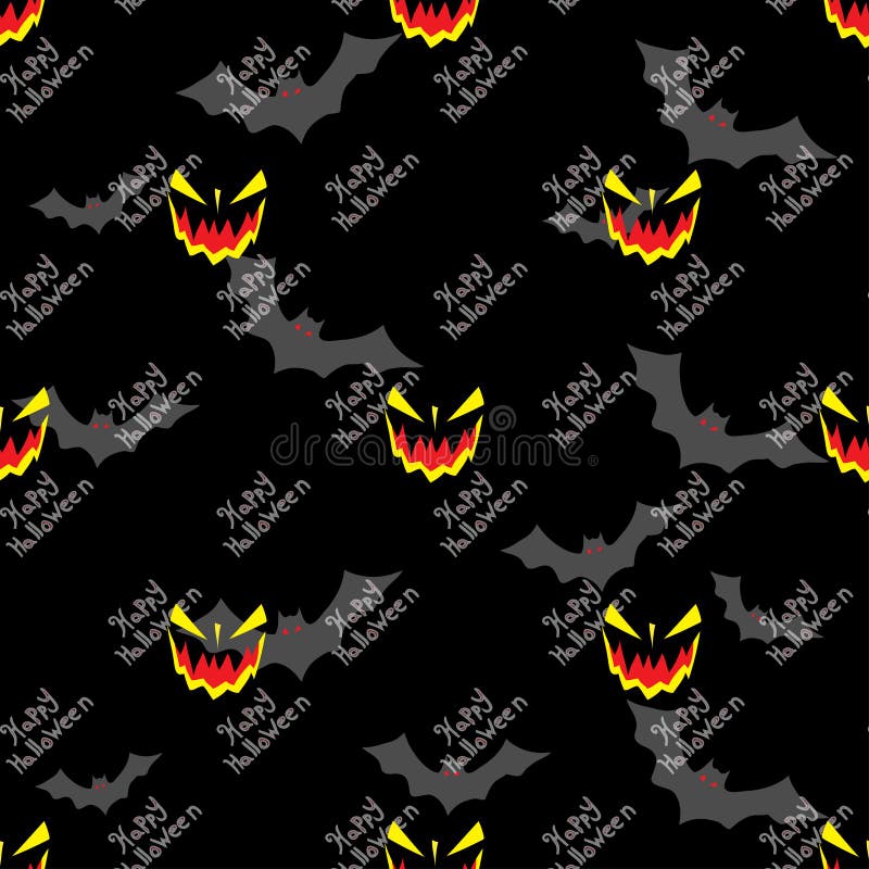 Halloween Seamless Pattern Background Wallpaper Stock Illustration ...