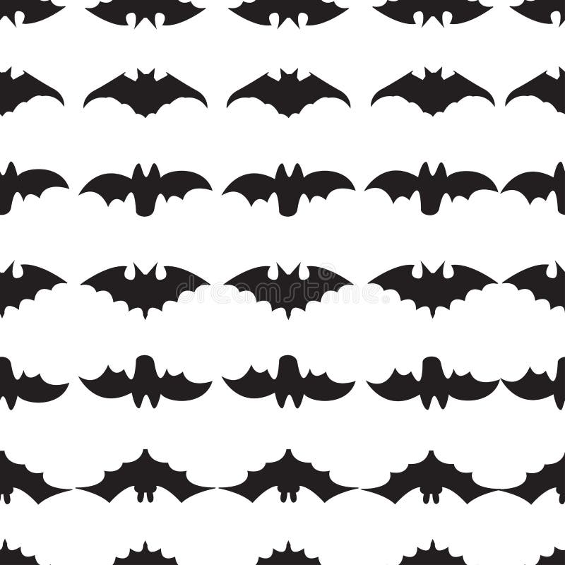 Halloween Seamless Pattern with Bats. Stock Vector - Illustration of ...