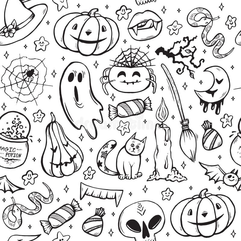 Halloween Pumpkins Line Art Stock Illustrations – 1,453 Halloween ...