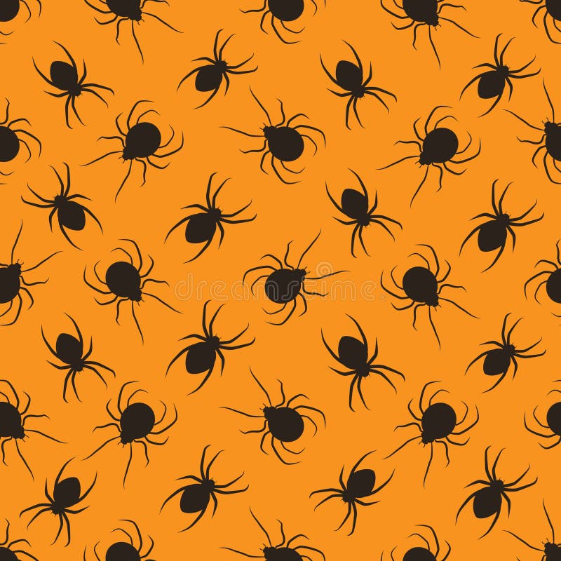 Halloween Seamless Pattern with Spiders. Vector Illustration Stock ...