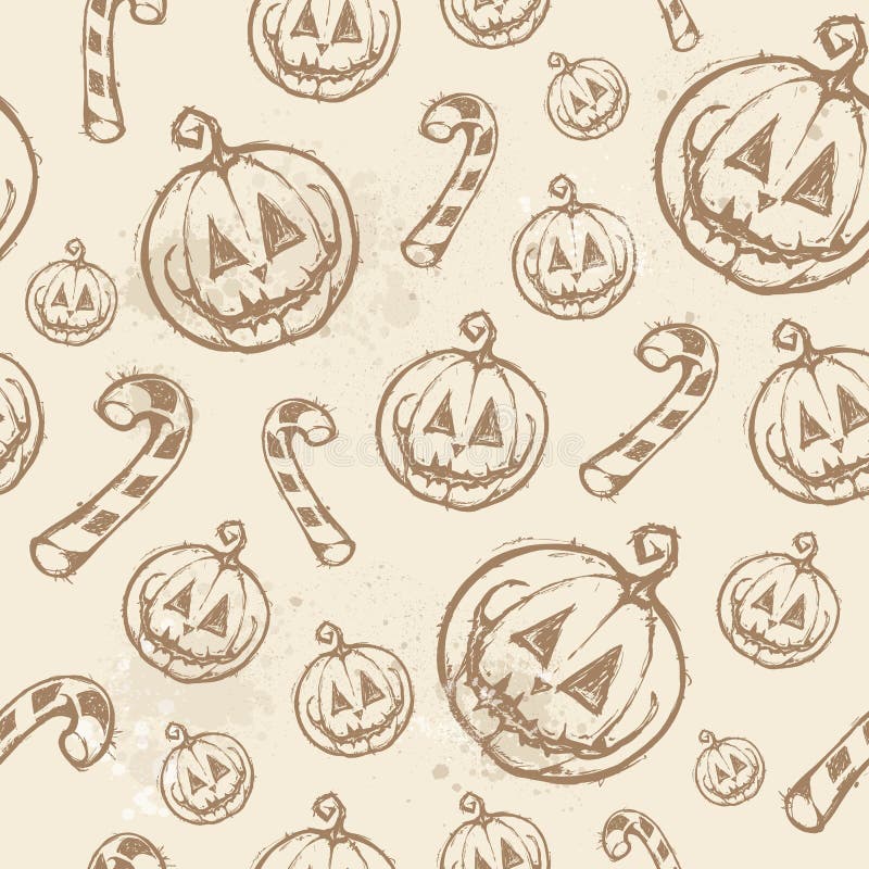 Halloween seamless texture stock vector. Illustration of season - 33965903