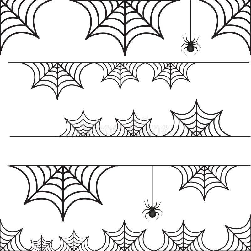Halloween Cobweb Vector Frame Border and Dividers with Spider Web Stock ... Halloween Cobweb Vector Frame Border and Dividers with Spider Web Stock ...