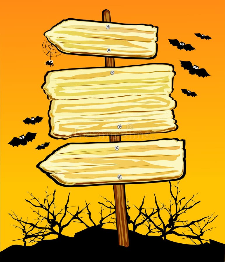 Halloween sign stock illustration. Illustration of advertisement - 16091997