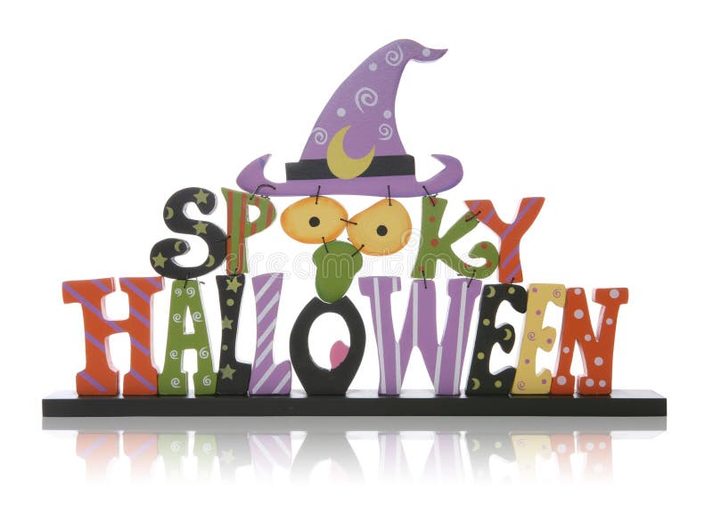 Colorful Halloween Signs stock photo. Image of witch - 16109102