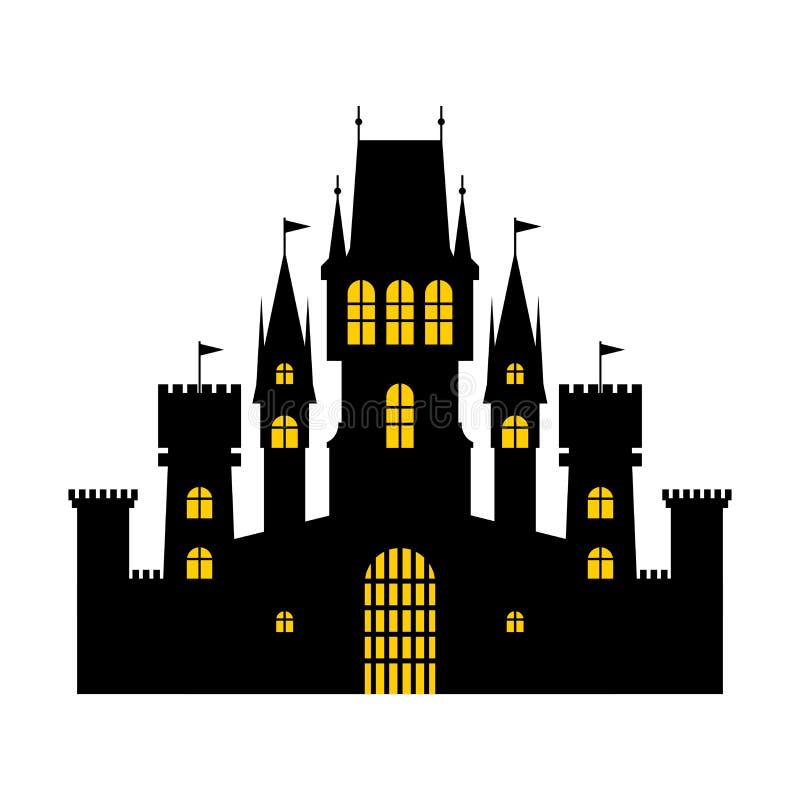 Halloween, Castle. Vector Illustration Stock Vector - Illustration of ...