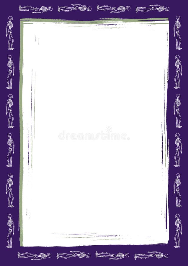 Halloween Skeleton Border stock illustration. Illustration of symbol ...