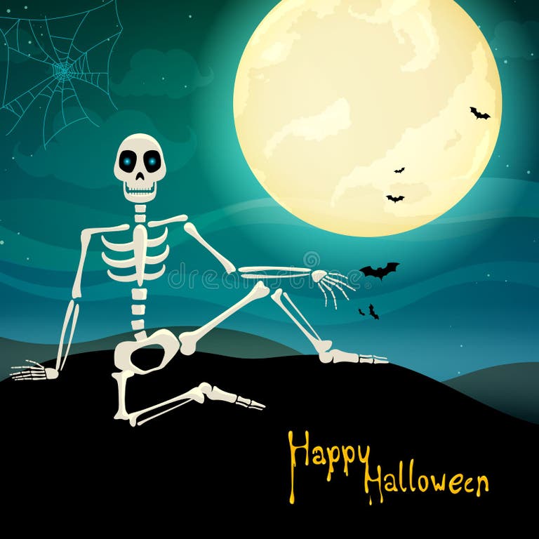 Halloween Skeleton stock illustration. Illustration of season - 55300213