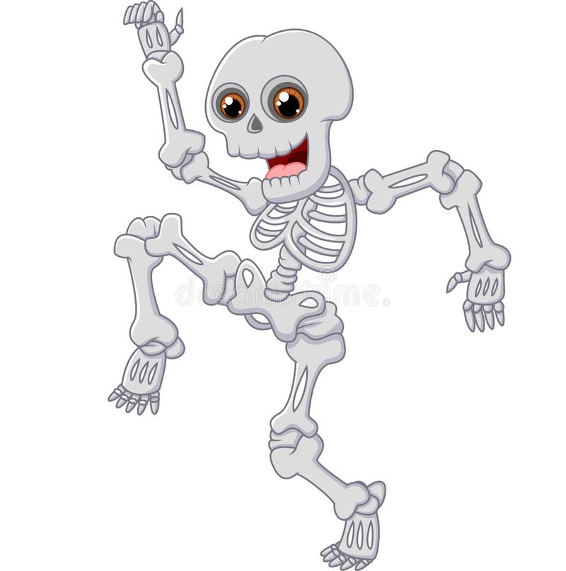 Cartoon Pointing Skeleton stock vector. Illustration of anatomy - 74364850