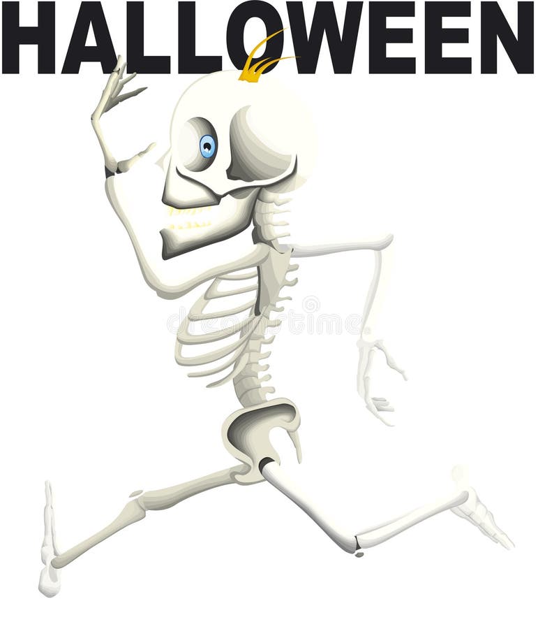 A Skeleton Race in the Wood Stock Vector - Illustration of running ...