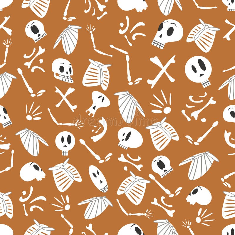 Halloween Skeletons Pattern 03 Stock Vector - Illustration of ...
