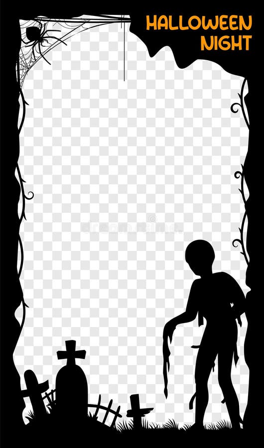 Halloween Social Media Post Template with Zombie Stock Vector ...