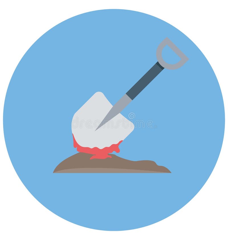 Halloween Spade, Bloody Spade Color Isolated Vector Icon Which Can Be ...