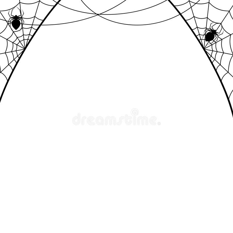 Halloween Spider Web Border Stock Vector - Illustration of element ...