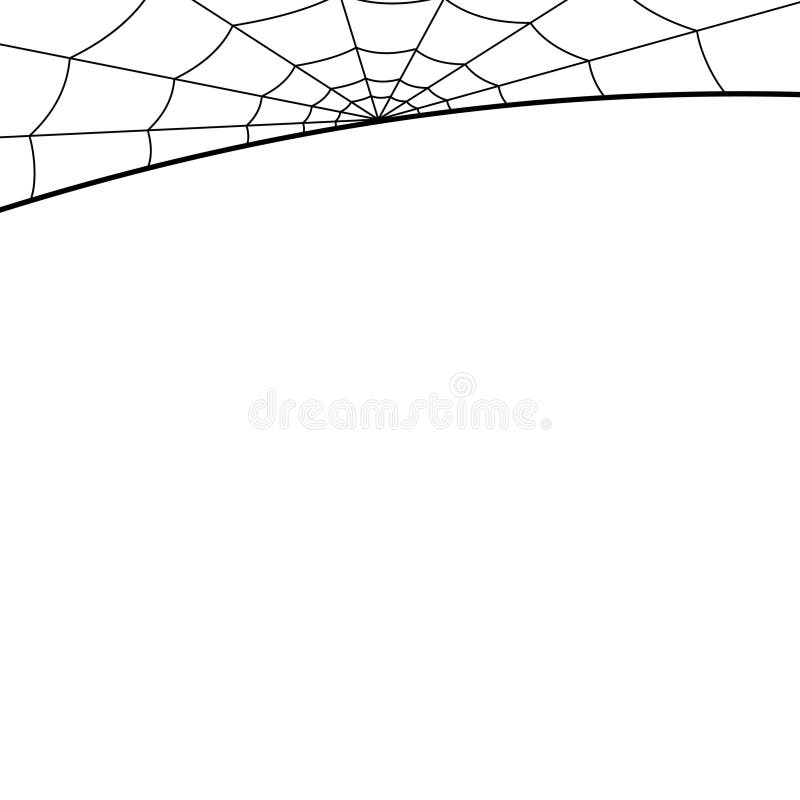 Halloween Spider Web Border Stock Vector - Illustration of spiderweb ...