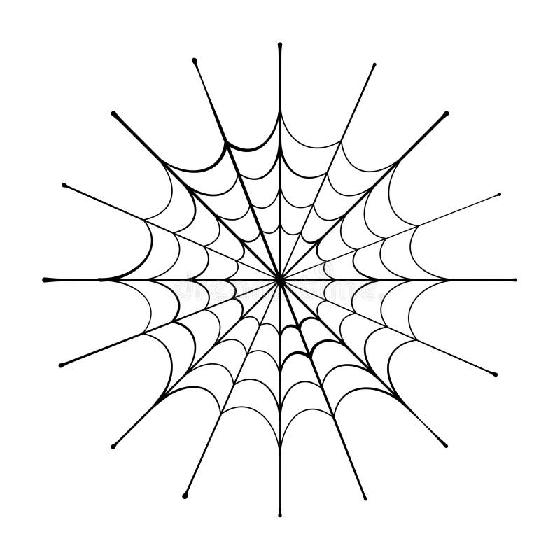 Halloween Spiderweb Illustration Stock Vector - Illustration of design ...