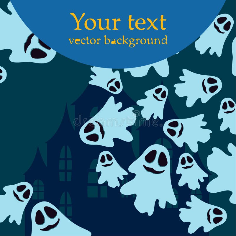 Halloween Spirit Night Vector Background Stock Vector - Illustration of ...