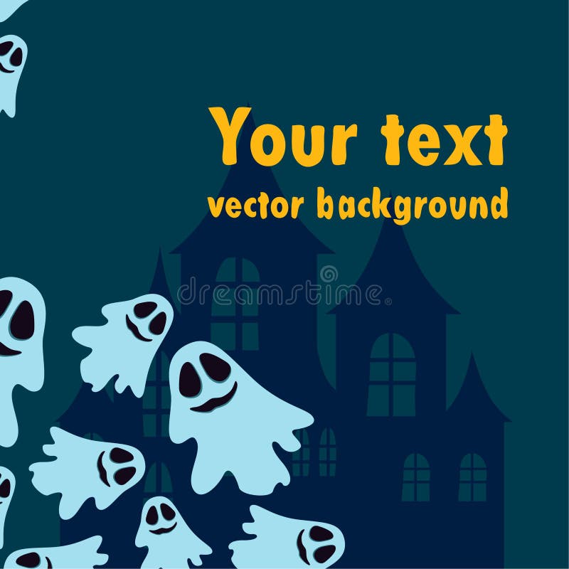Halloween Spirit Night Vector Background Stock Vector - Illustration of ...