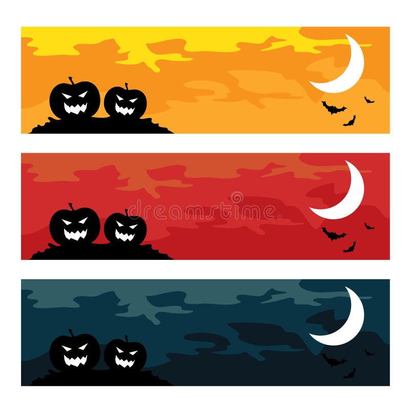 Halloween spooky banners stock vector. Illustration of abstract - 78818602