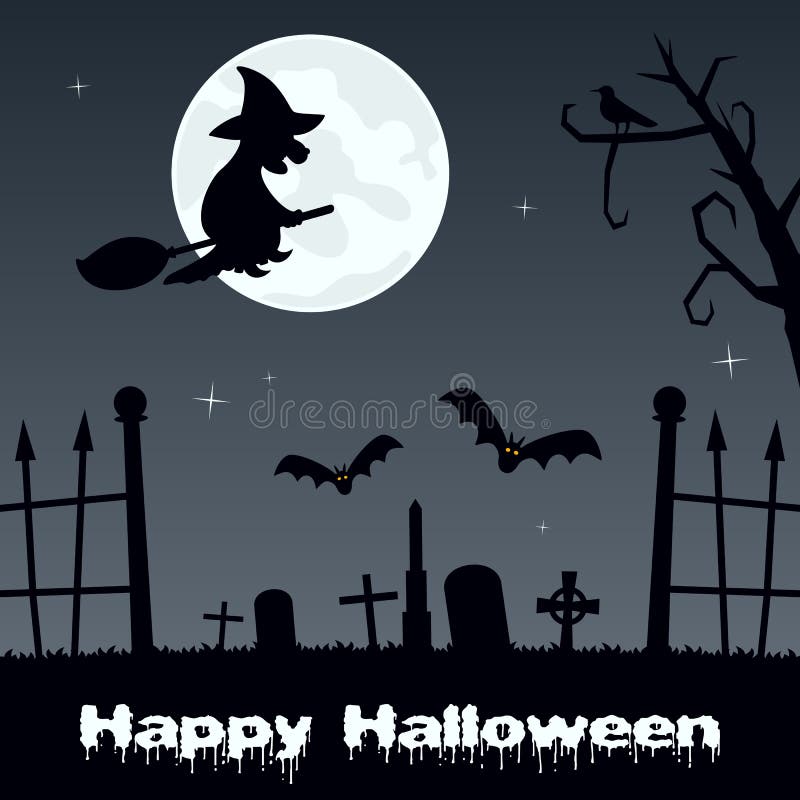 Halloween Spooky Graveyard Stock Vector Illustration Of Night 21318482