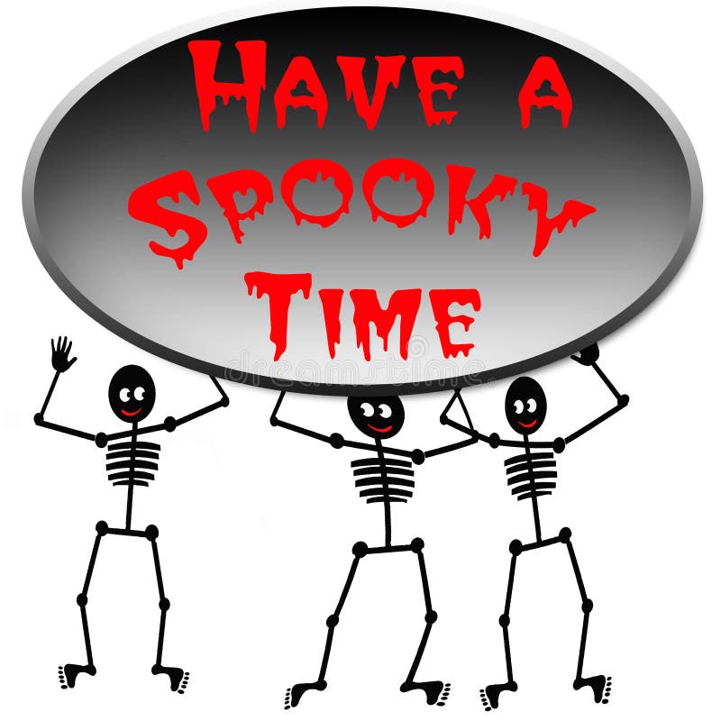 Halloween Spooky Time Poster Stock Illustration - Illustration of ...
