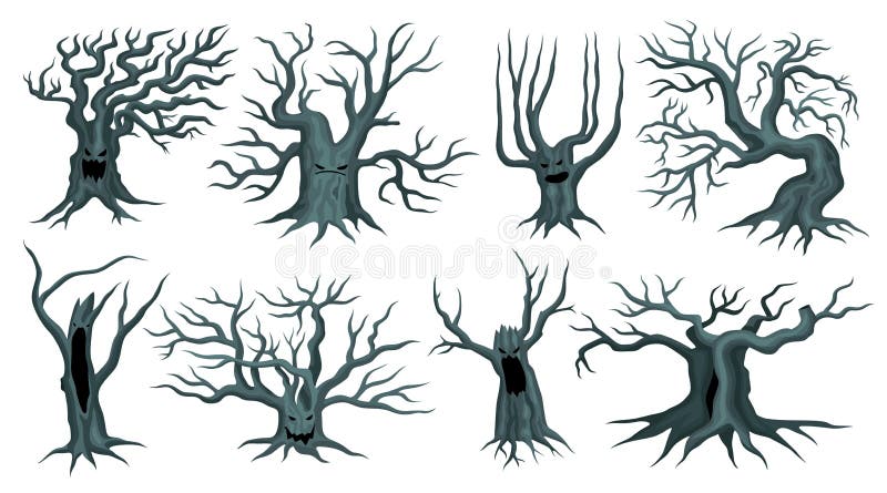 Isolated Creepy Death Trees Stock Illustrations – 78 Isolated Creepy ...