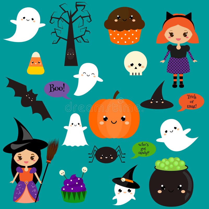Halloween Stickers Patches Badges Cute Pumpkin Ghosts Bat And