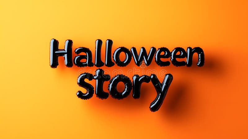Halloween Story in Bold Black Letters Stock Image - Image of seasonal ...