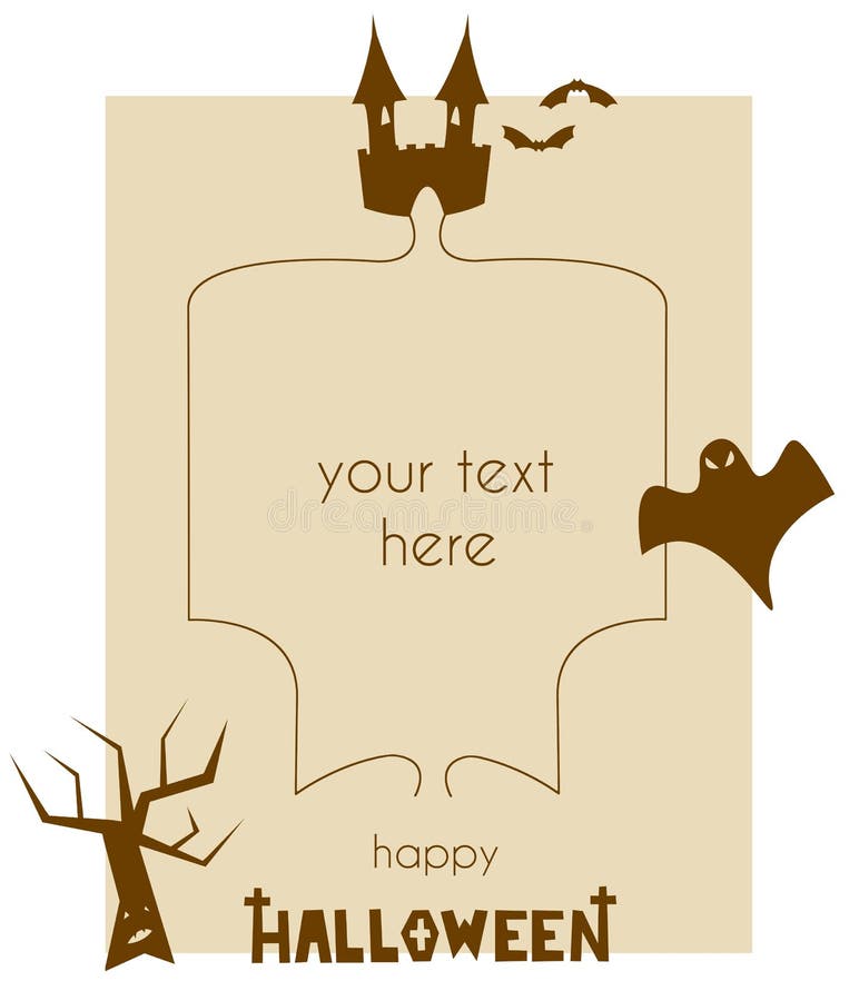 Halloween Template for Letters and Cards Stock Illustration ...