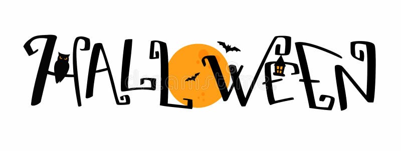 Halloween Text Design Vector Stock Vector - Illustration of treat ...