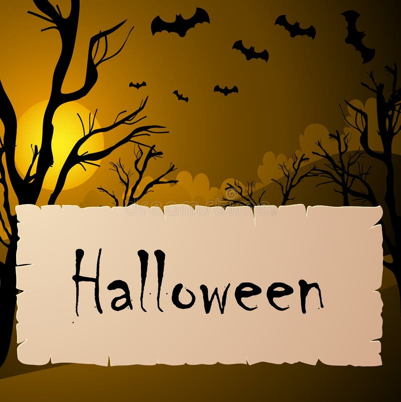 Halloween text frame stock vector. Illustration of black - 34445609