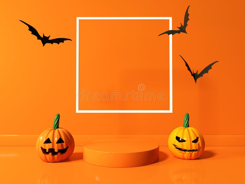 Bats Square Border Frame Template. Halloween Theme Frames Stock Vector ...