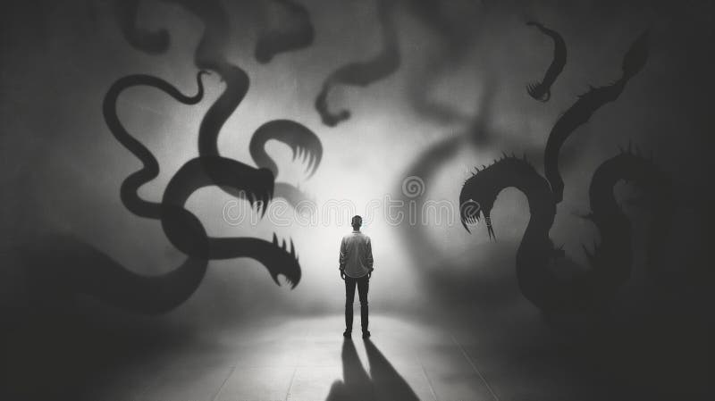 Halloween Theme of Shadow of Snake Stock Illustration - Illustration of ...