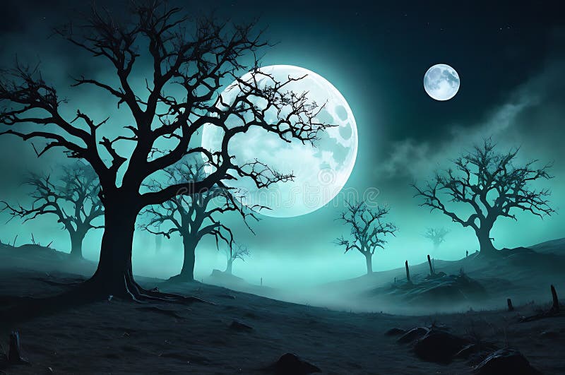 Halloween-Themed Digital Backdrop Incorporating Elements of Advanced ...