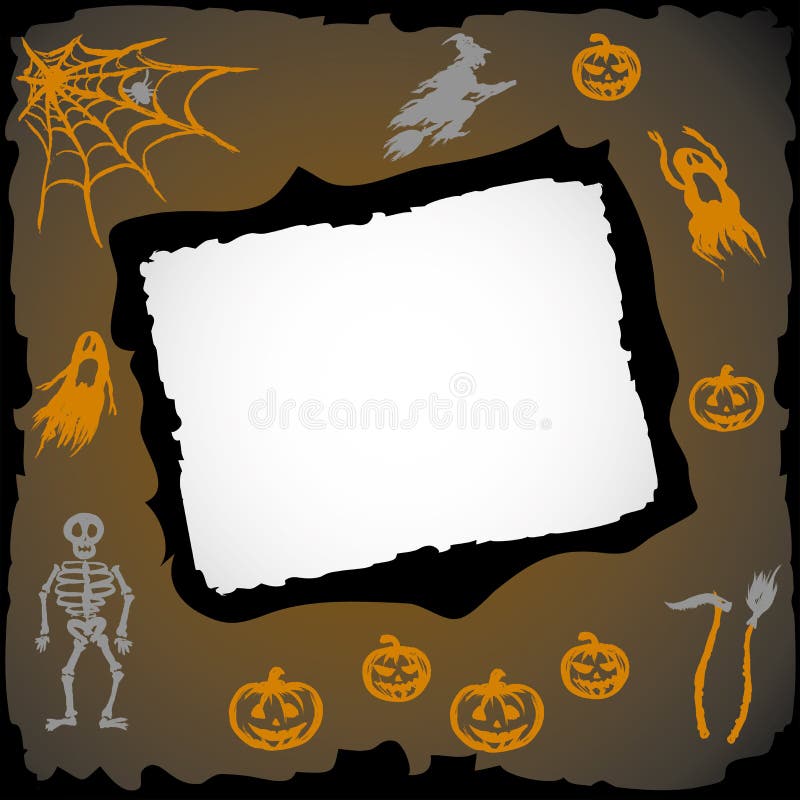 Halloween Themed Frame stock vector. Illustration of copyspace - 70710468