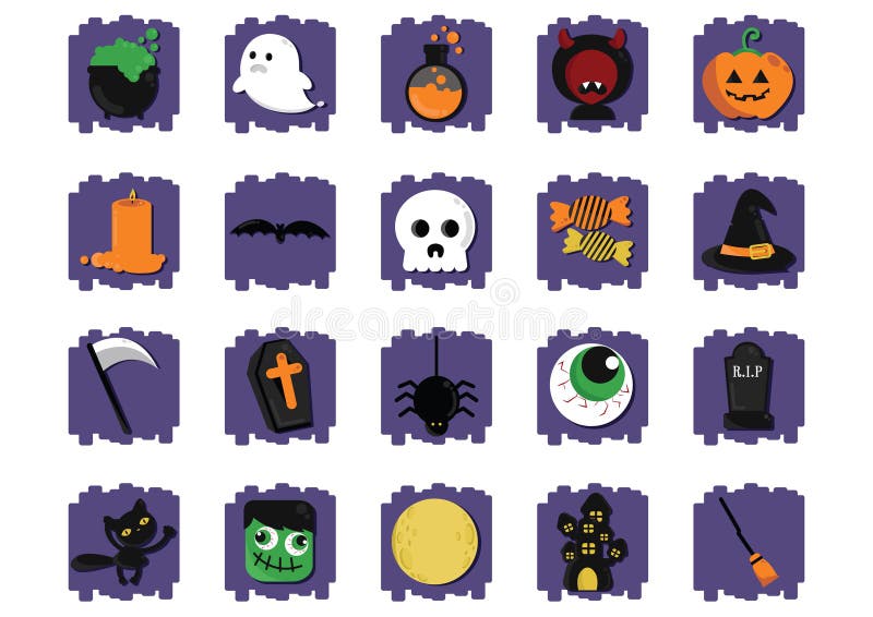 Halloween Themed Vectors. Vector Illustration Decorative Design Stock ...