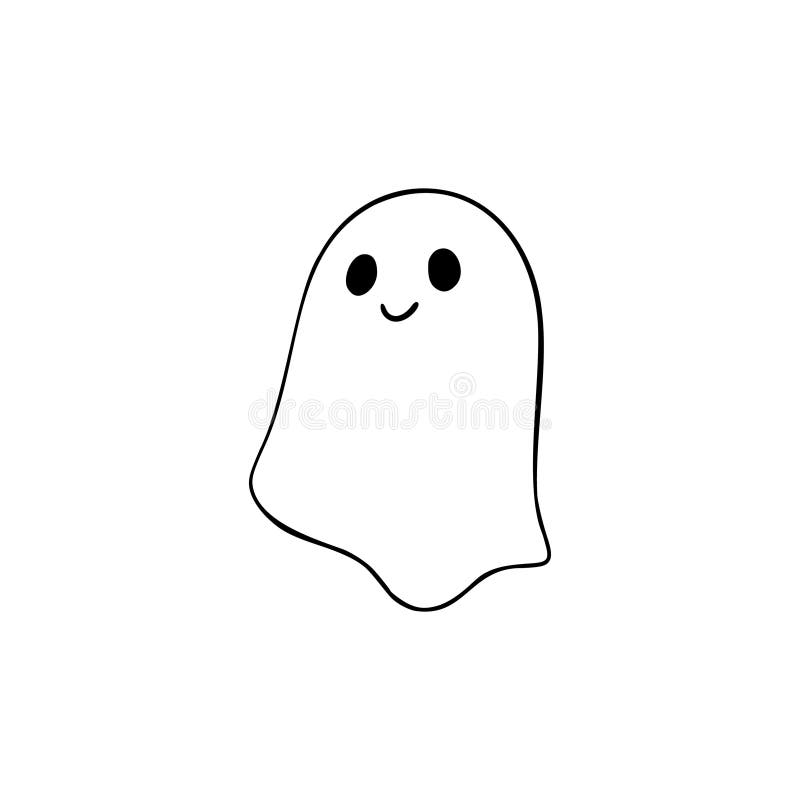 Halloween tiny ghost. stock vector. Illustration of mini - 289962639