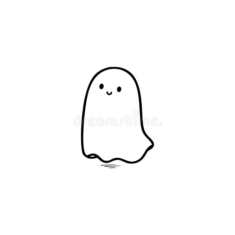 Halloween tiny ghost. stock vector. Illustration of decorative - 289962646