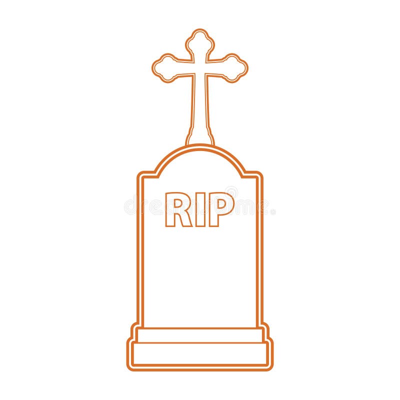 Halloween Tombstone. Vector Illustration Decorative Design Stock Vector ...