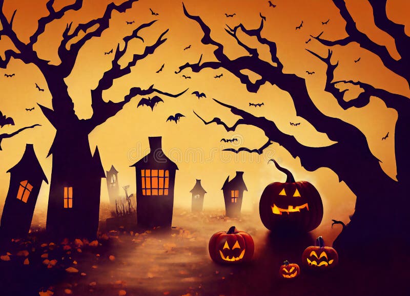Spooky Forest Border Stock Illustrations – 922 Spooky Forest Border ...