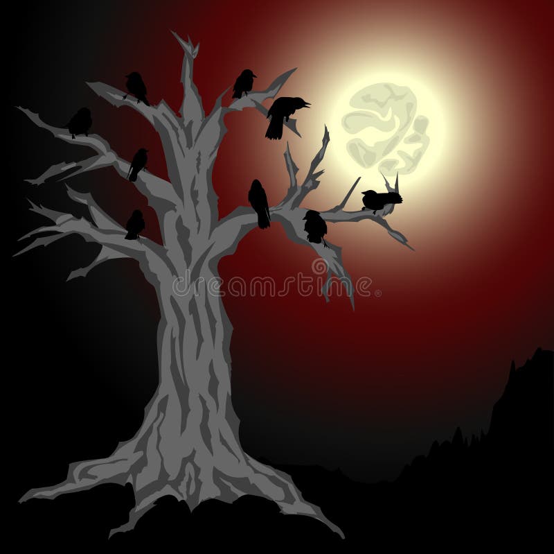 Ravens Tree Moon Stock Illustrations – 46 Ravens Tree Moon Stock ...