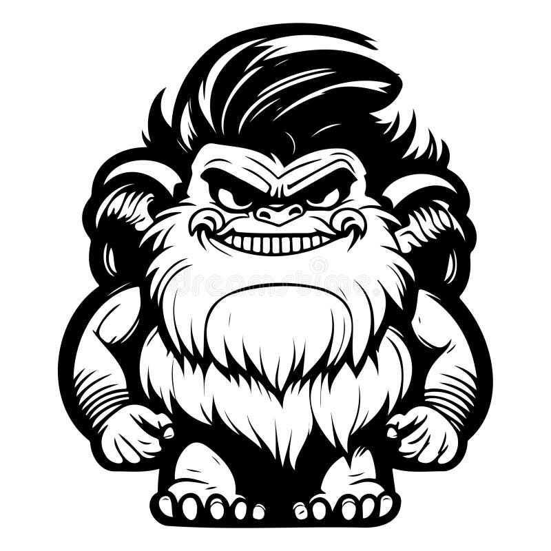 Halloween Troll Scary Illustration Sketch Hand Draw Stock Vector ...