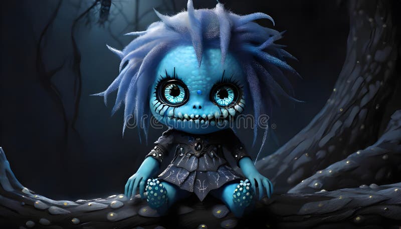 Halloween Unsettling Scary Creature Stock Illustration - Illustration ...